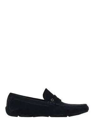 FERRAGAMO Salvatore Ferragamo Gancini Driver Loafers Navy Blue
