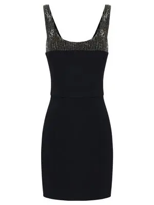 Elisabetta Franchi Embellished Sleeveless Mini Dress - Black