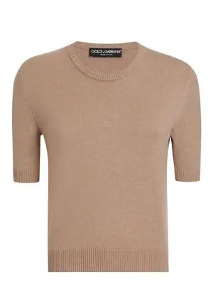 DOLCE & GABBANA Dolce & Gabbana Short Sleeve Cashmere Sweater