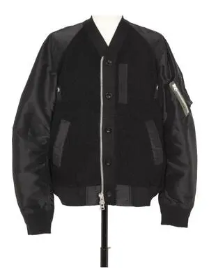 Sacai Twill Knit Blouson - Black