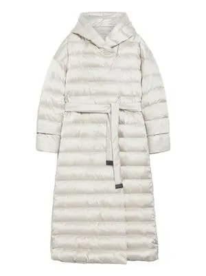 Max Mara Button Detailed Belted Jacket - Icy-blue