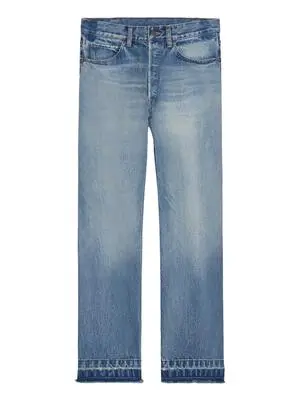 Celine Wesley Jeans In Cotton Denim - Blue