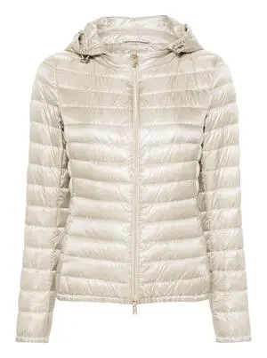 Herno Down Jacket With Detachable Hood - Nude