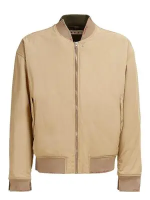 Marni Contrast Back Twill Bomber Jacket - Nude