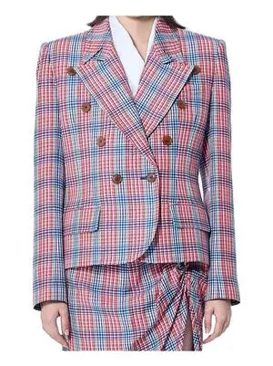 VIVIENNE WESTWOOD Double Breasted Checked Blazer - Multicolor