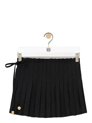 Loewe Pleated Viscose And Linen Shorts - Black