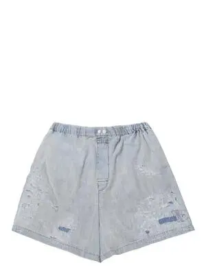 Acne Studios Distressed Denim Shorts - Gray
