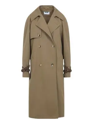 Moschino Belt Buckled Coat - Brown