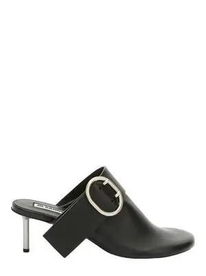 JIL SANDER Buckled Heeled Mules - Black