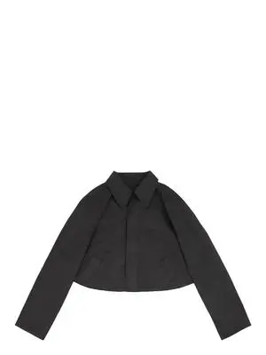 MAISON MARGIELA Cropped Jacket With Raw Hem - Black