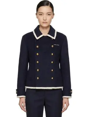Marissa Chiara Double-breasted Casual Jacket - Blue