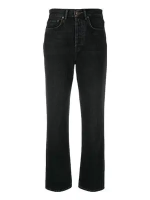 Acne Studios Mece Straight-leg Cropped Jeans - Black