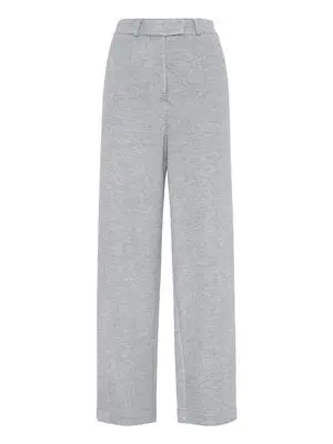 BRUNELLO CUCINELLI Brunello Cucinelli Wide-Leg Jersey Trousers