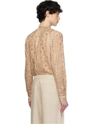 Valentino Garavani All-over Patterned Button-up Shirt - Nude