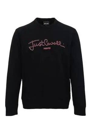 Just Cavalli Round Neck Sweater - Black