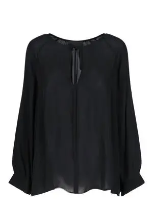 NILI LOTAN Nili Lotan Tie Neck Blouse With Lace Details