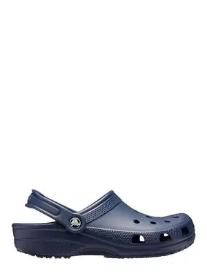 CROCS Round Toe Clogs With Heel Strap - Navy