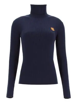 Kenzo Tiger Embroidered Turtleneck Jumper - Black