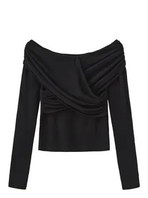 MARISSA CHIARA Marissa Chiara Long Sleeve Draped Top