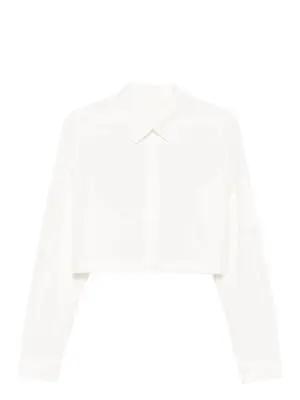 RICK OWENS Rick Owens Long Sleeve Cropped Shirt