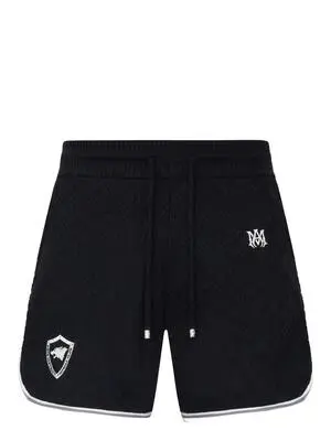 Amiri Drawstring Shorts With Embroidered Logo - Black