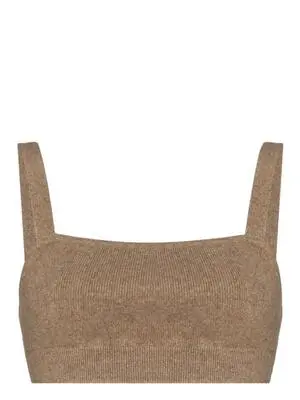 FRAME Frame Knitted Square-Neck Crop Top