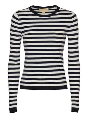 MICHAEL KORS Michael Kors Striped Crewneck Long Sleeve T-Shirt