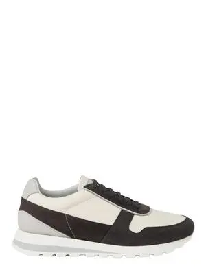 Brunello Cucinelli Panelled Lace-up Sneakers - White