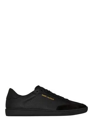 Saint Laurent Court Classic Sl/10 Perforated Sneakers - Black