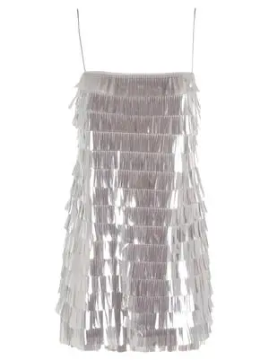 Retrofete Amalie Sequin Dress - Silver Cloud