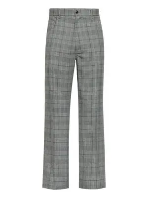 Amiri Checked Flared Trousers - Grey