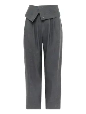 J.W.ANDERSON Jw Anderson Fold Over Trousers - Charcoal-grey