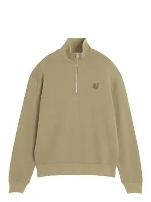 MAISON KITSUNÉ Maison Kitsune Half Zip Sweatshirt With Embroidered Fox Head