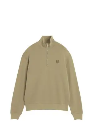 MAISON KITSUNÉ Maison Kitsune Half Zip Sweatshirt With Embroidered Fox Head