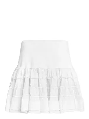 Alaïa Crinoline Ruffled Mini Skirt - White
