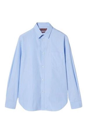 Gucci Striped Pocket Shirt - Light Blue