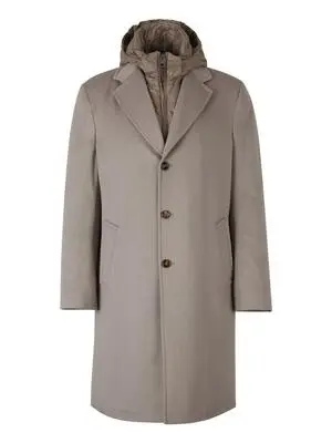 KIRED Removable Hood Padded Coat - Gris Piedra