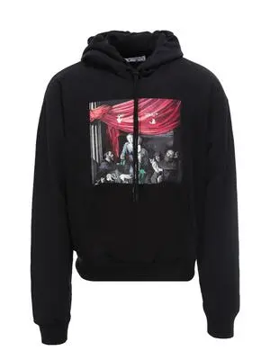 Off-White Caravaggio Print Hoodie - Black