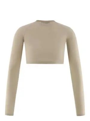 Alaïa Second Skin Crop Top - Nude