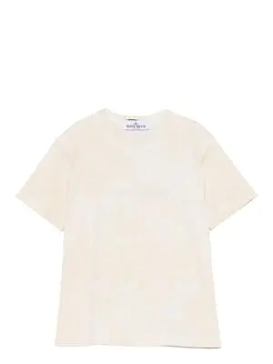 Stone Island Logo Print T-shirt - Sand-colored