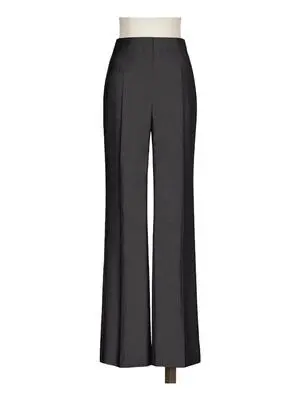 Max Mara Wool Trumpet Trousers - Gray
