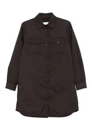 Herno Quilted Button-down Shirt Coat - Black