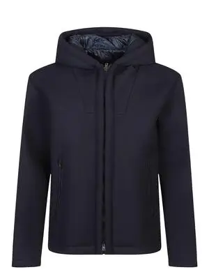 Herno Zip-up Hooded Jacket - Black