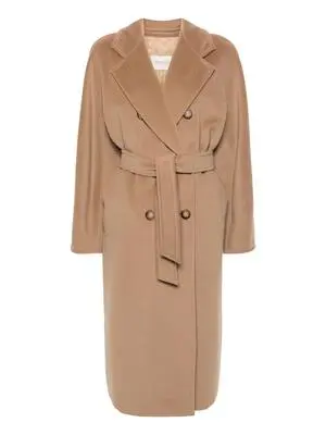 Max Mara Max Mara Double-Breasted Belted Coat Camel