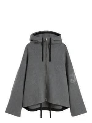 JIL SANDER Hooded Zip-up Blouson - Pebble Color