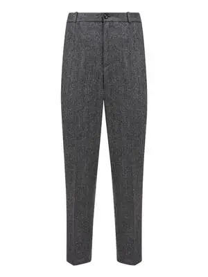 Moncler Logo Patch Straight-leg Trousers - Black