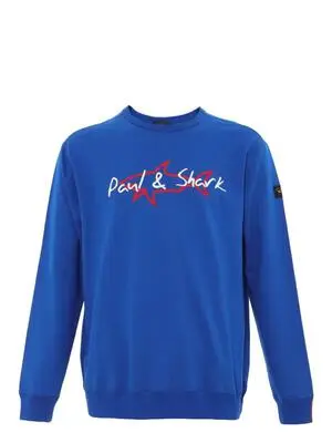 PAUL  SHARK Paul & Shark Logo Crewneck Pullover - Blue