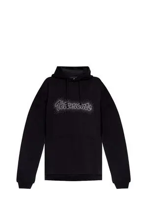 Vetements Oversized Embellished Hoodie - Black