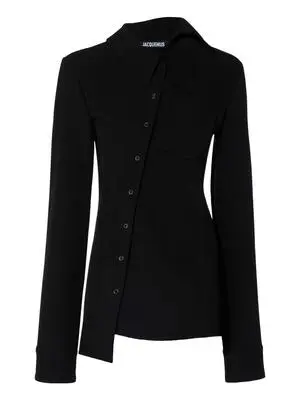 Jacquemus Asymmetrical Shirt - Black