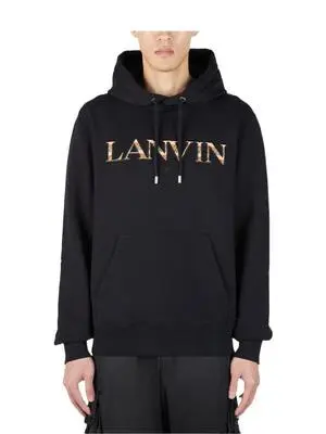 LANVIN Curb Logo Hoodie - Black